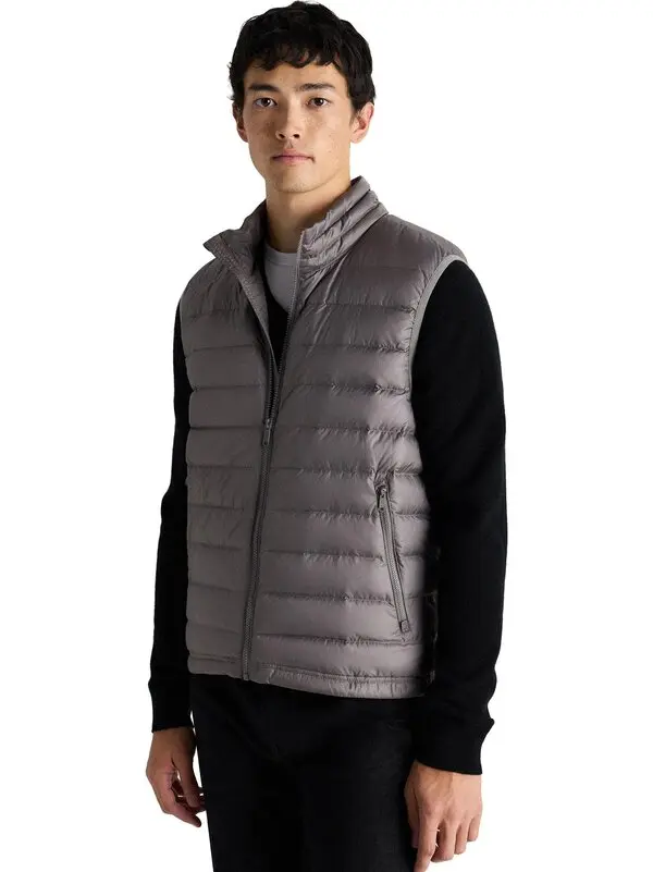 Quince Lightweight Down Packable Puffer Vest - Overcast Grey