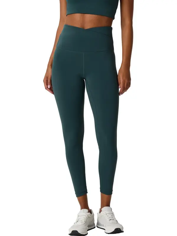 Quince Ultra-form High-rise Crossover Legging - Forest Green