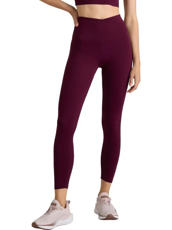 Quince Ultra-form High-rise Crossover Legging - Plum