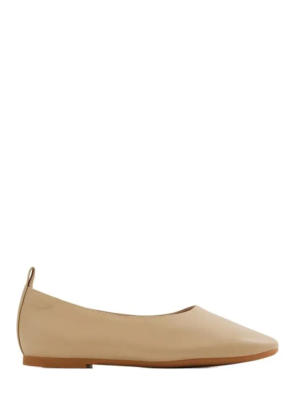 Quince Italian Leather Ballet Flats - Almond
