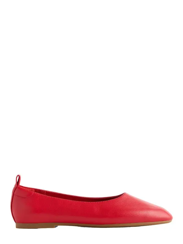 Quince Italian Leather Ballet Flats - Cherry