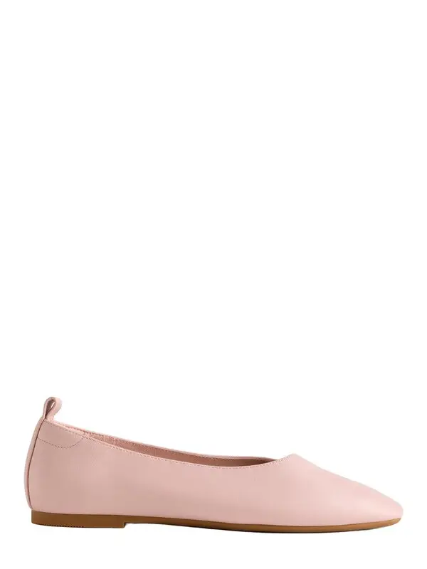 Quince Italian Leather Glove Ballet Flats - Shell Pink