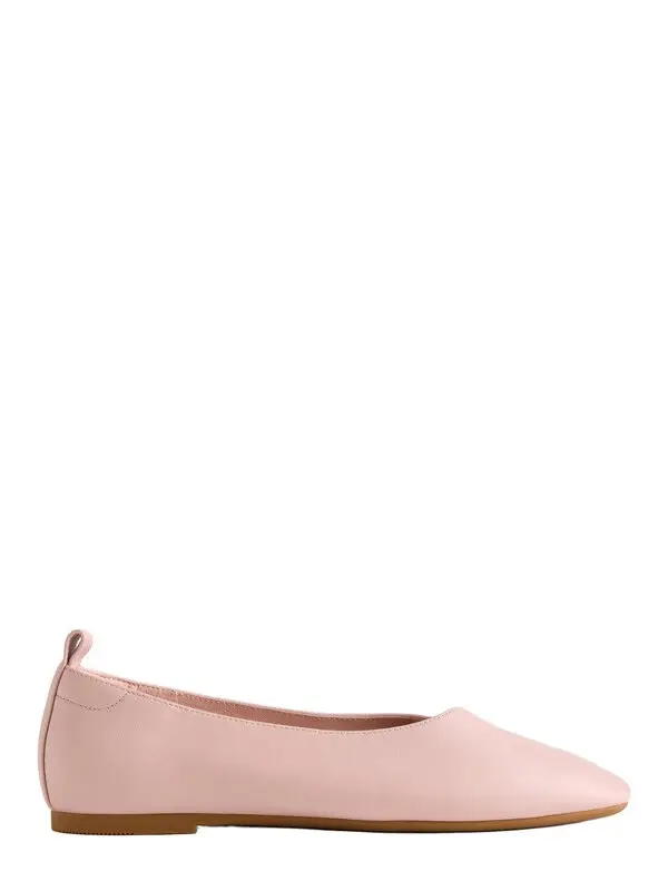 Quince Italian Leather Glove Ballet Flat - Shell Pink
