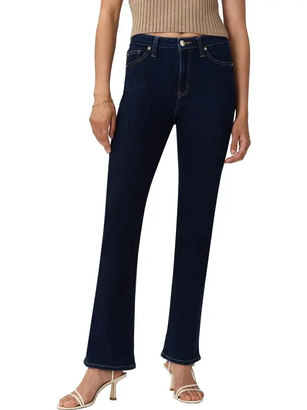 Quince Stretch Kick Flare Jeans - Deep Rinse