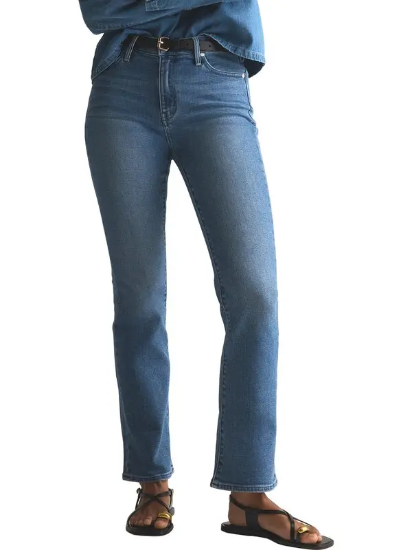 Quince Bella Stretch Kick Flare Jeans - Seaside Blue