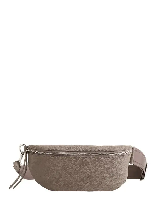 Quince Italian Pebbled Leather Sling Bag - Mink