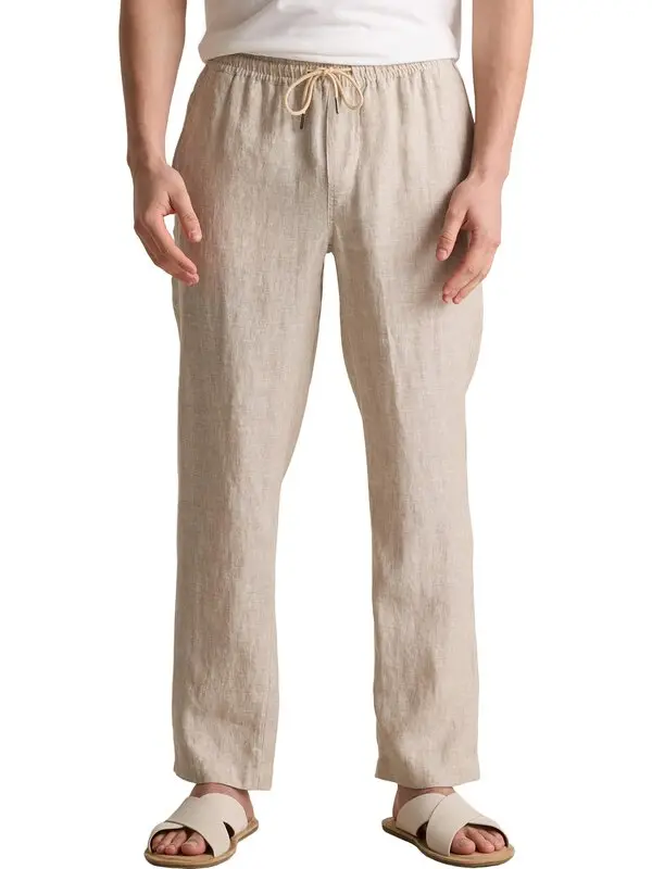 Quince European Linen Drawstring Beach Pants - Flax