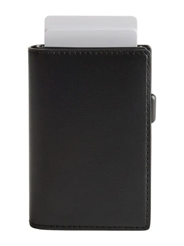 Quince Italian Leather Rfid Card Holder - Black