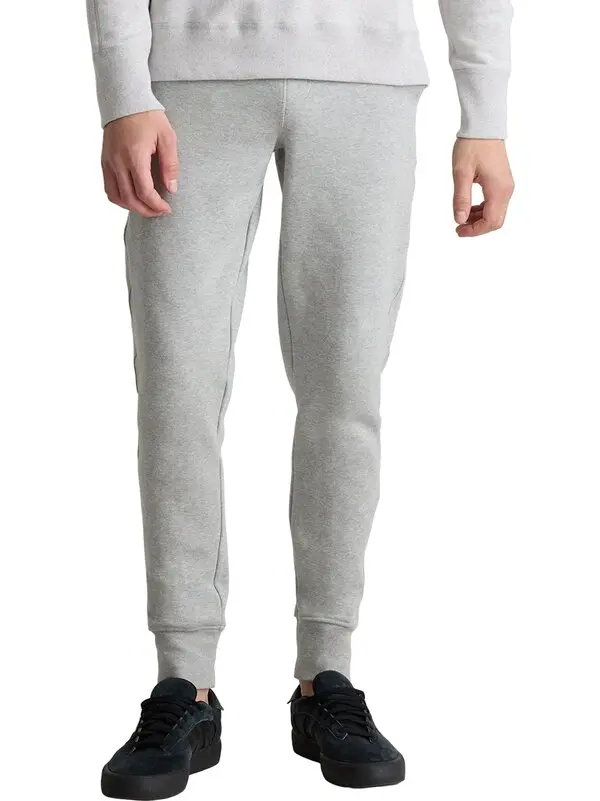 Quince Organic Heavyweight Fleece Joggers - Heather Grey