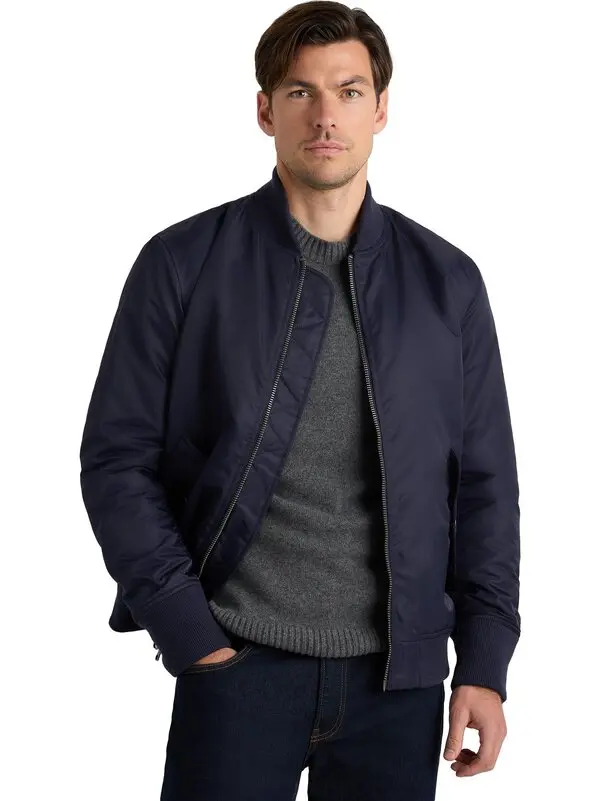 Quince Flight Nylon Bomber Jacket - Navy