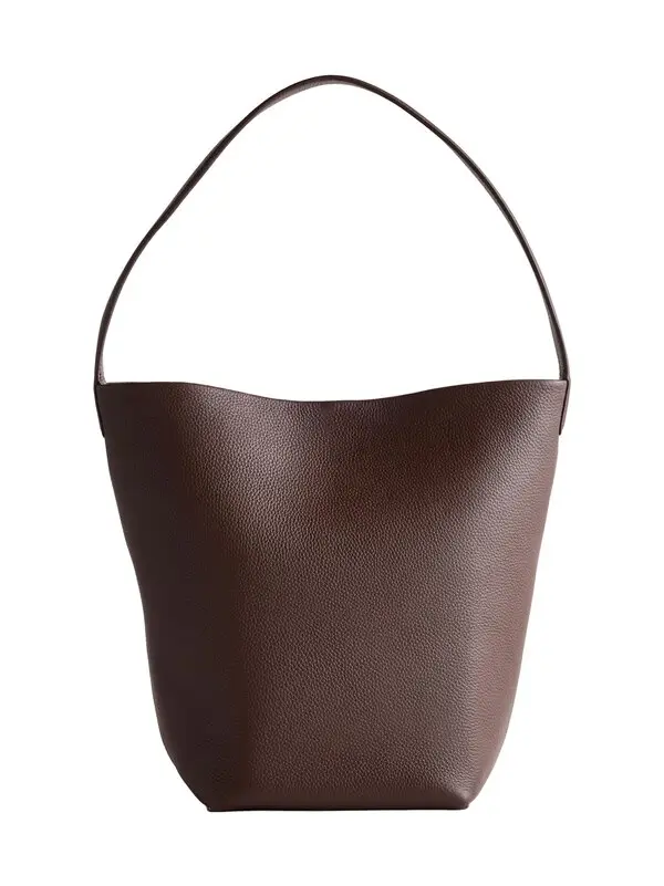 Quince Italian Leather Soft Bucket Shoulder Bag - Espresso Brown