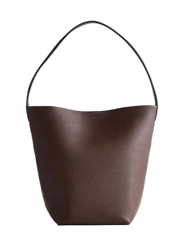 Quince Italian Leather Soft Bucket Shoulder Bag - Espresso Brown