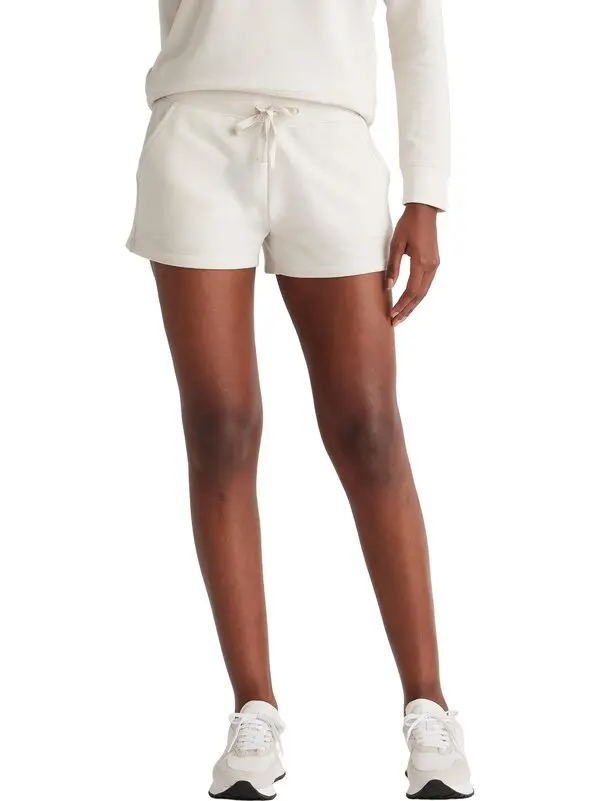 Quince Supersoft Fleece Shorts - Off-white