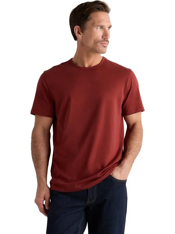 Quince 100% Pima Cotton Luxe Touch T-shirt - Brick Red