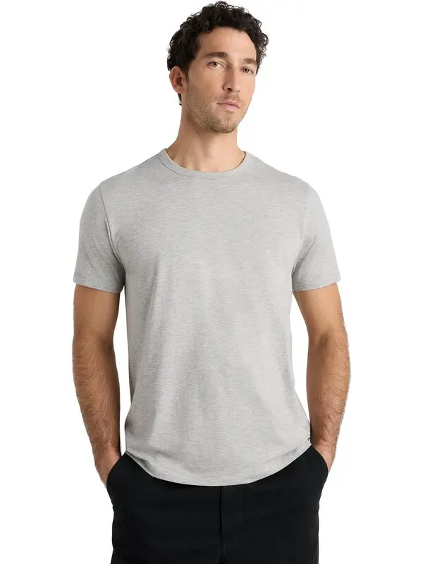 Quince 100% Pima Cotton Luxe Touch T-shirt - Heather Grey