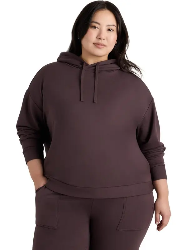 Quince Supersoft Fleece Pullover Hoodie - Dried Fig