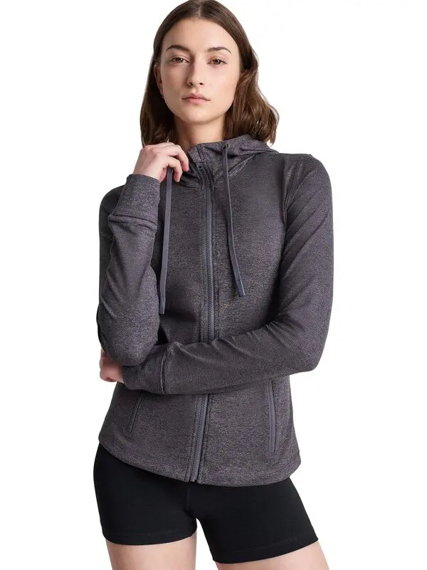 Quince Slim Fit Hooded Jacket - Heather Charcoal