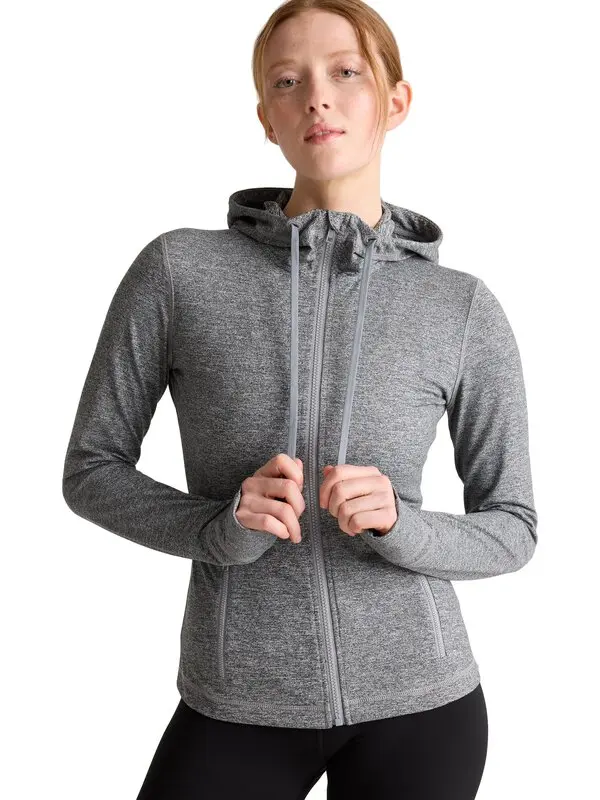 Quince Slim Fit Hooded Jacket - Heather Grey