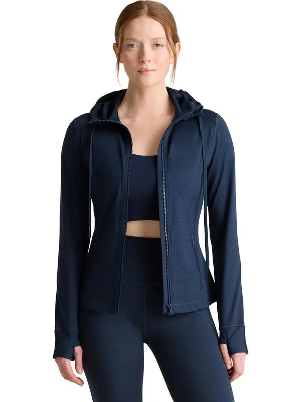Quince Slim Fit Hooded Jacket - Heather Navy