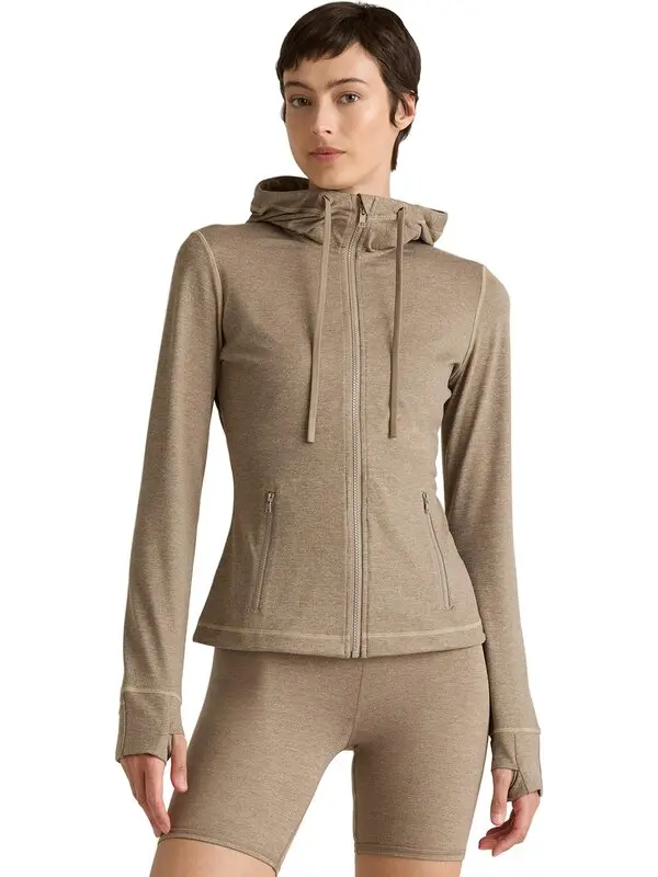 Quince Slim Fit Hooded Jacket - Heather Oatmeal