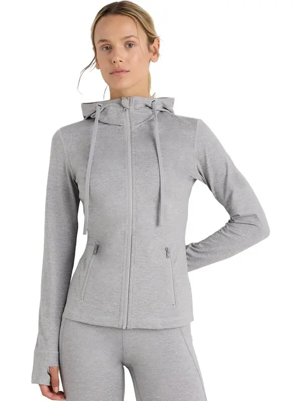 Quince Slim Fit Hooded Jacket - Heather Silver Filigree