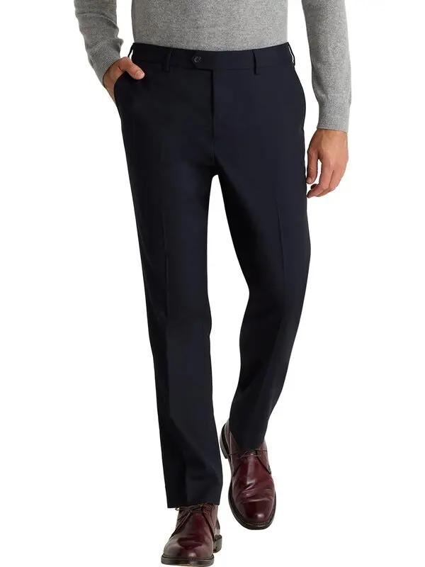 Quince Stretch Wool Slim Fit Dress Pants - Black