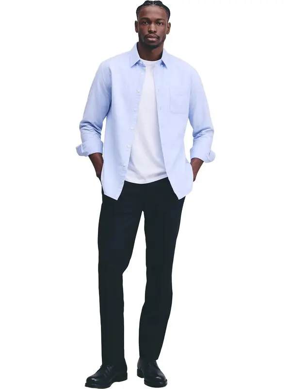 Quince Stretch Wool Slim Fit Dress Pants - Black