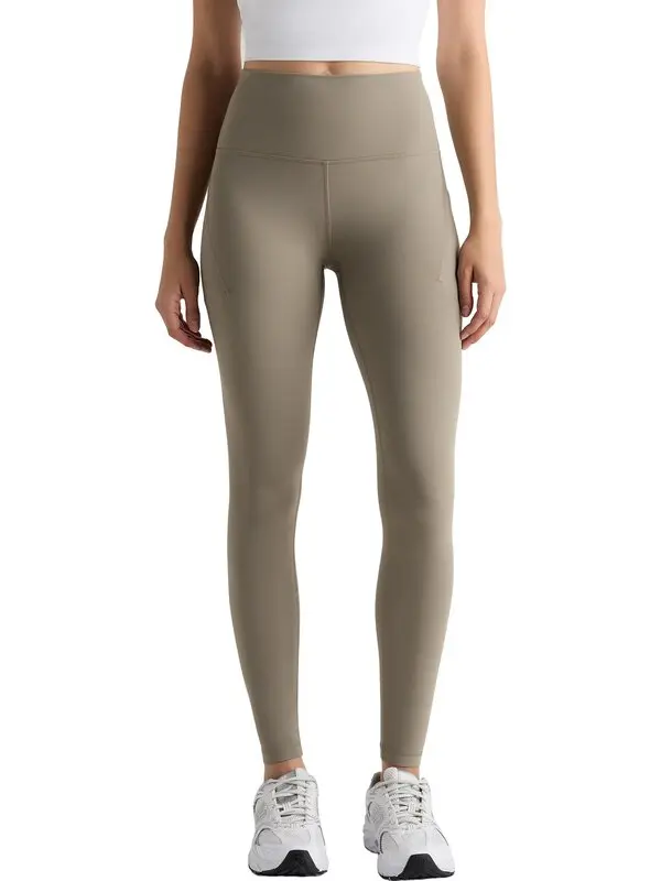 Quince Power-up High-rise Training Pocket Legging - Desert Tan
