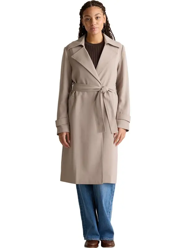 Quince Stretch Crepe Trench Coat - Morel