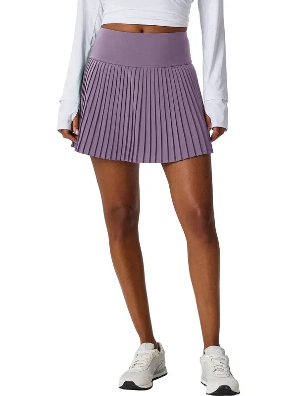 Quince Pleated Tennis Skirt - Moonlit Grey