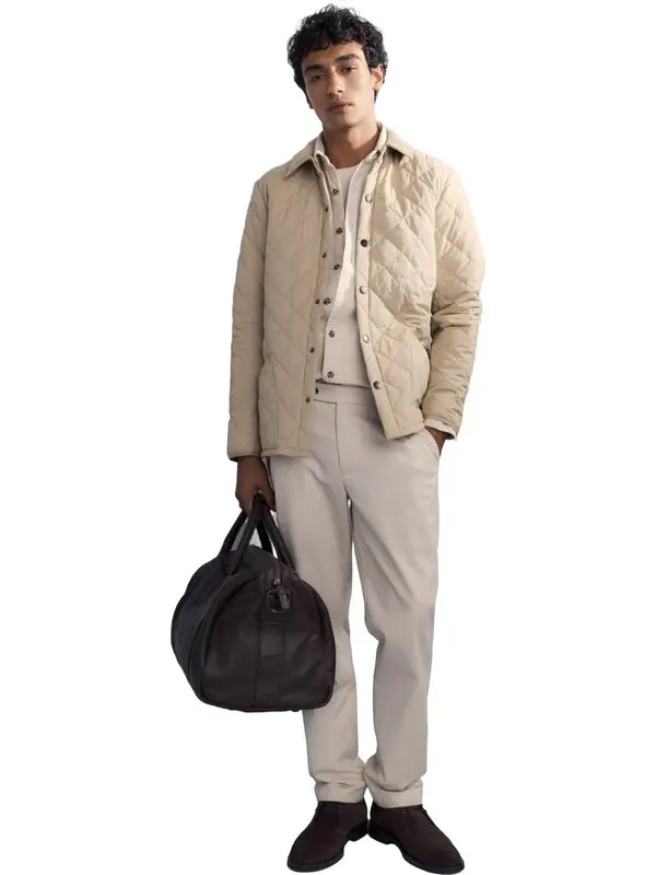 Quince Featherless Quilted Jacket - Buff Khaki