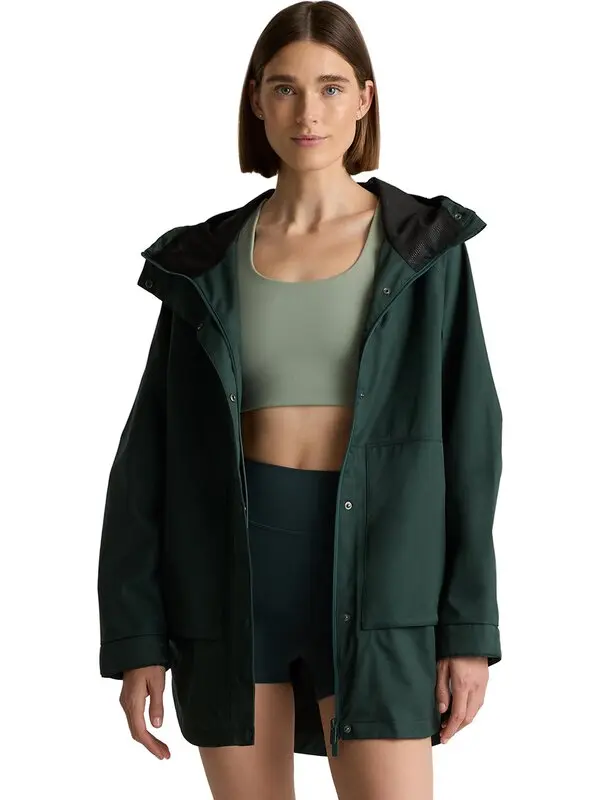 Quince Weatherproof Oversized Rain Jacket - Dark Spruce