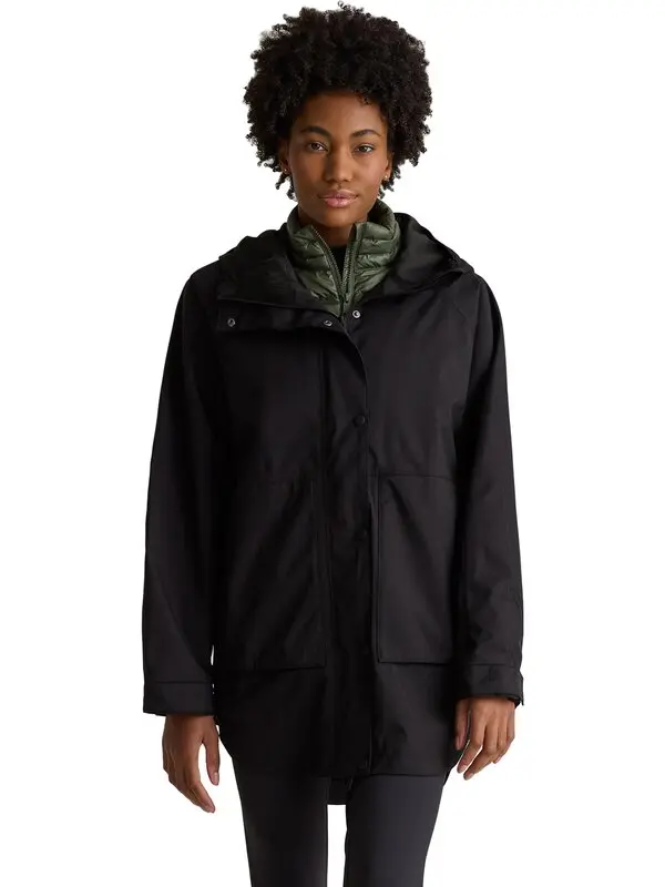 Quince Weatherproof Oversized Rain Jacket - True Black