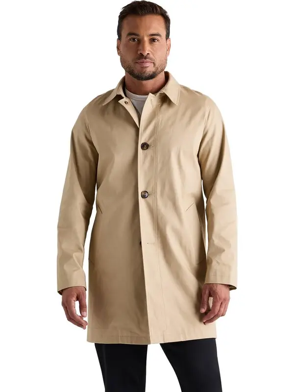 Quince Comfort Stretch Trench Coat - Light Khaki