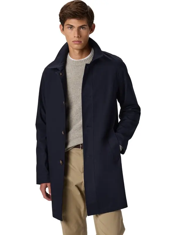 Quince Comfort Stretch Trench Coat - Navy