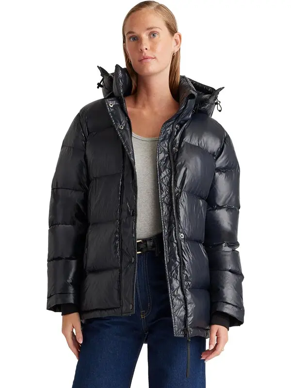 Quince Responsible Down Puffer Jacket - Shiny Black