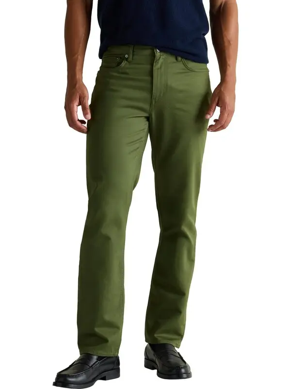 Quince Comfort Stretch Traveler 5-pocket Straight Pants - Chive