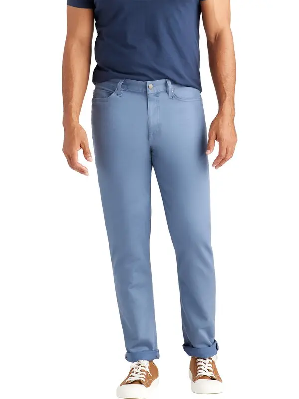 Quince Comfort Stretch Traveler 5-pocket Straight Pants - Washed Blue