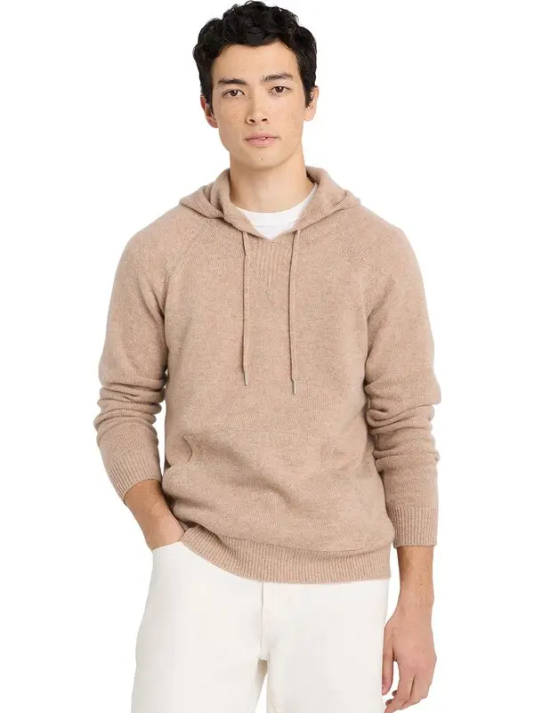 Quince Cashmere Pullover Hoodie - Oatmeal