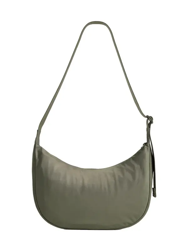 Quince Revive Nylon Crescent Shoulder Bag - Olive