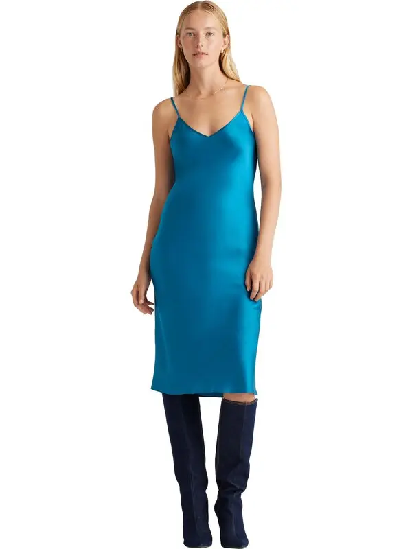 Quince Mulberry Silk Midi Slip Dress - Celestial