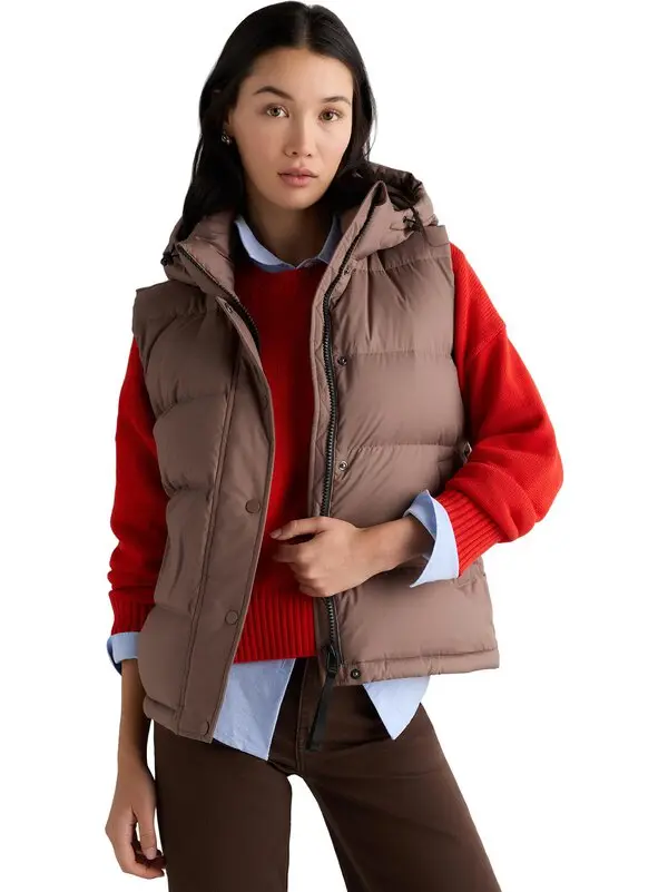 Quince Responsible Down Puffer Vest - Hazel Brown