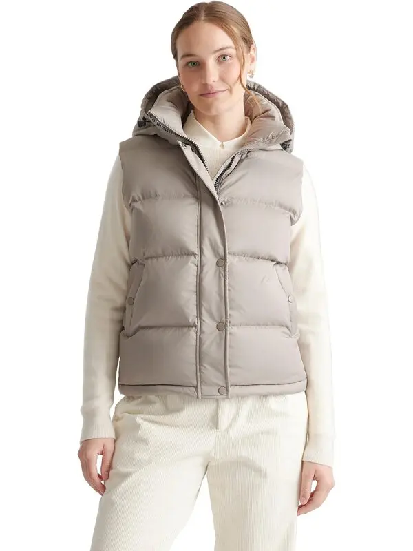 Quince Responsible Down Puffer Vest - Stone Taupe