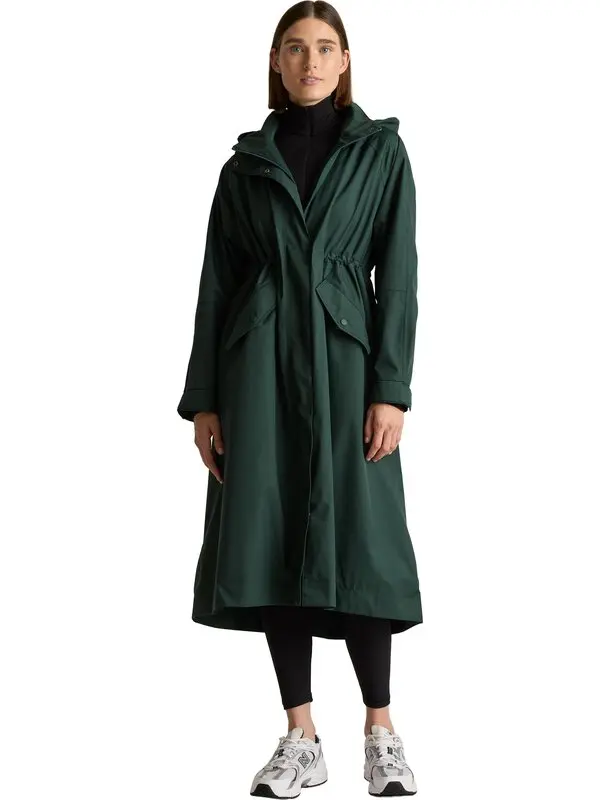 Quince Weatherproof Rain Trench Coat - Dark Spruce