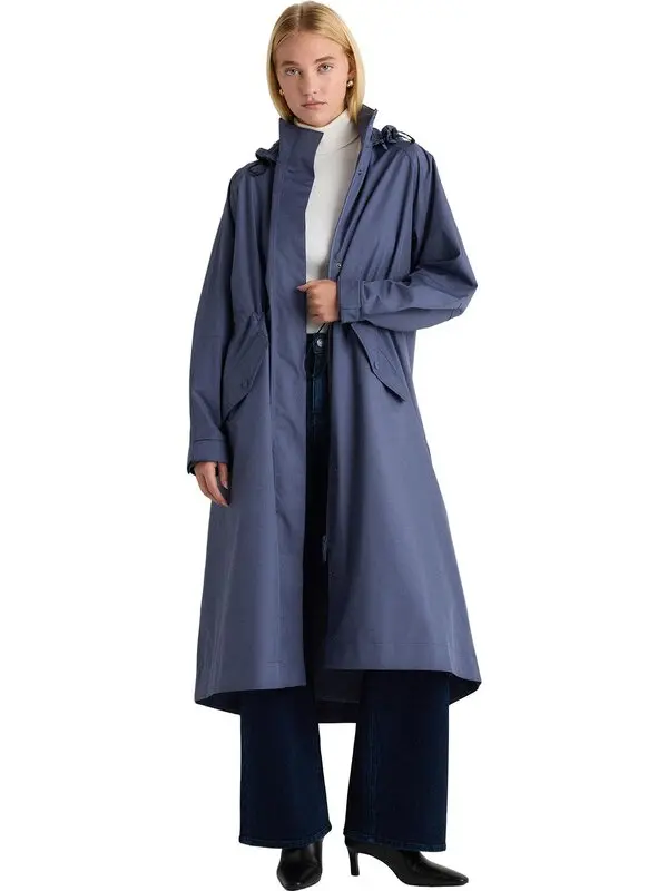 Quince Weather Proof Rain Trench Coat - Storm Blue