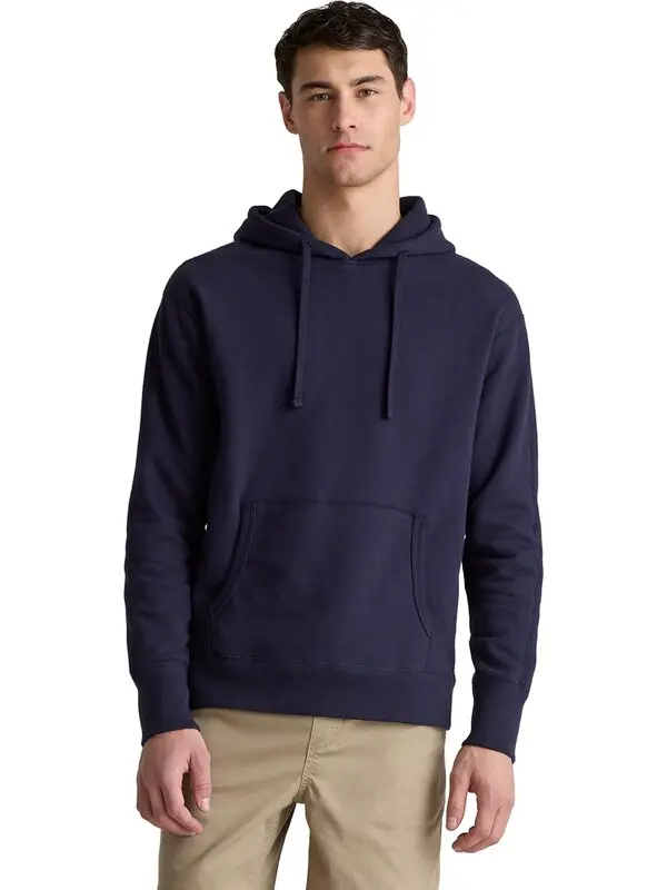 Quince Organic Midweight French Terry Pullover Hoodie - Deep Navy