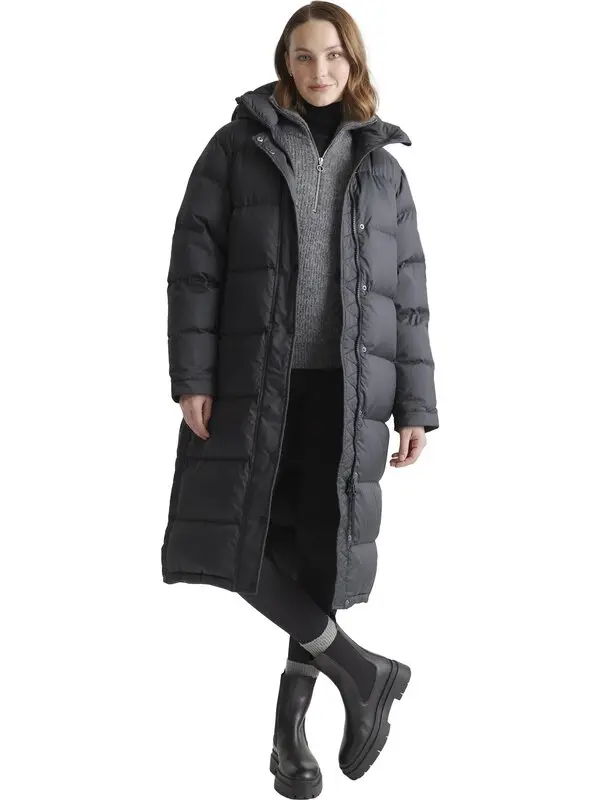 Quince Responsible Long Down Puffer Jacket - Black