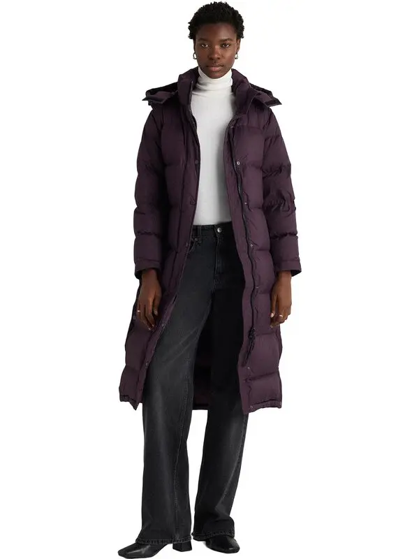Quince Responsible Long Down Puffer Jacket - Deep Orchid Purple