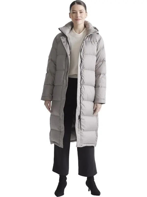Quince Responsible Long Down Puffer Jacket - Stone Taupe