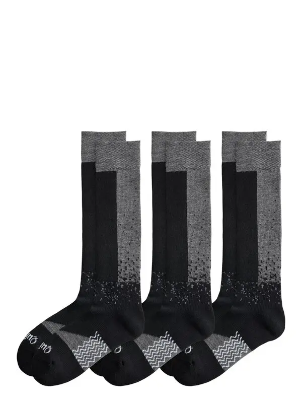 Quince Organic Cotton Blend Ankle Socks 4-pack - Black/charcoal